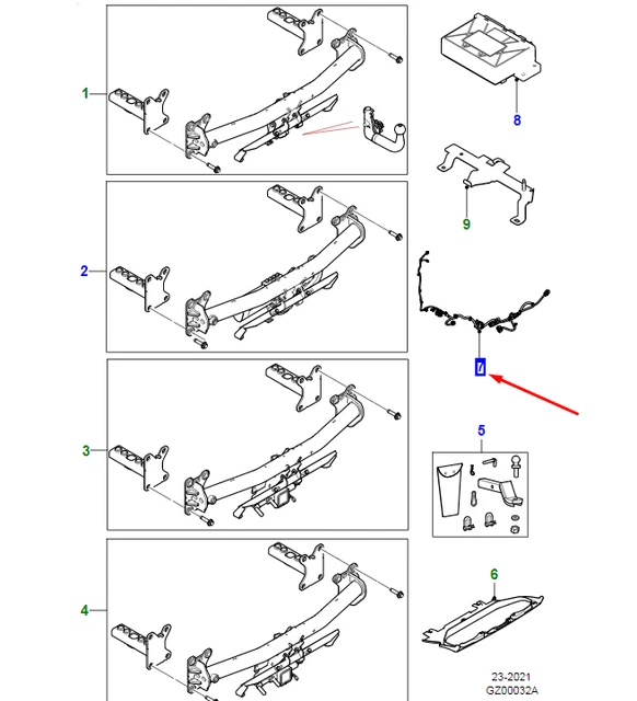 JAGUAR F-PACE X761 Imbracatura barra di traino T4A40521 NUOVO ORIGINALE ...