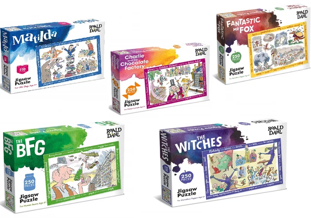 ROALD DAHL PUZZLES - Matilda/BFG/Charlie & The Chocolate Factory Mr Fox ...