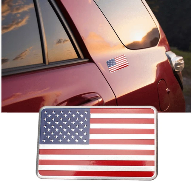 3D USA AMERICAN Flag Car Metal Sticker Decal Badge Emblem Decal Car ...