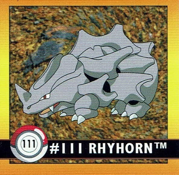 POKEMON SÉRIE 1 Sticker Original 1999 Numéro 111 Rhyhorn EUR 1,00 ...