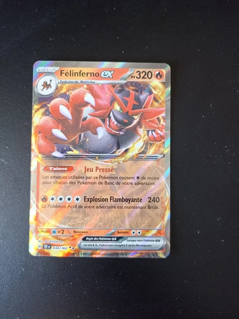 CARTE POKÉMON FÉLINFERNO EX 034/162 Forces Temporelles - FR NEUF EUR 1 ...