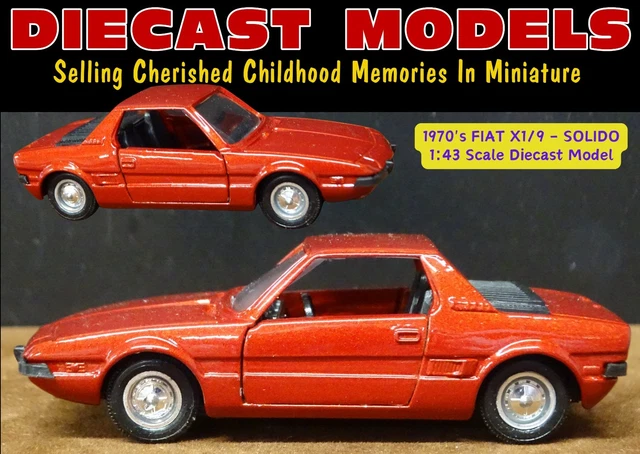 RED FIAT X1/9 Mid-Engined Sports Car French Made Solido Diecast 1:43 ...