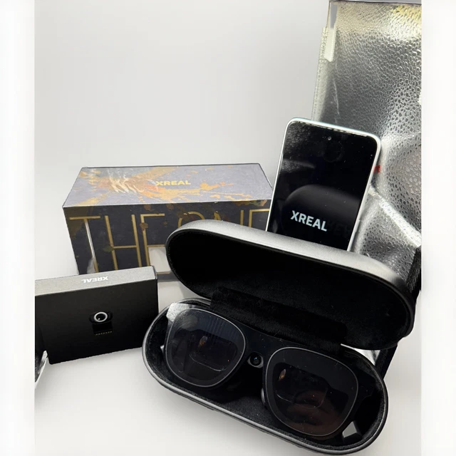 XREAL ONE PRO AR Glasses with Eye Camera Upgrade & Beam Pro MEGA Bundle ...