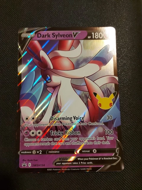 🔥 POKEMON TCG 🔥 Dark Sylveon V SWSH134 Jumbo Oversize Promo Card 🚀 Near ...