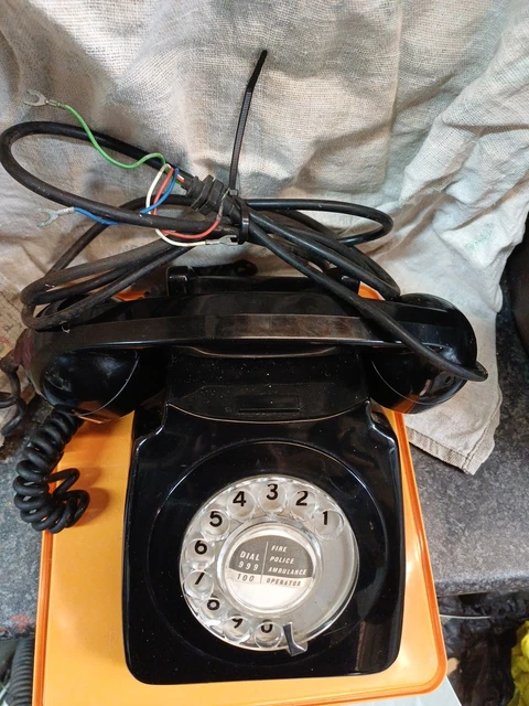 GPO ROTARY DIAL Phone Black. Hasn't been connected for probably 30 ...