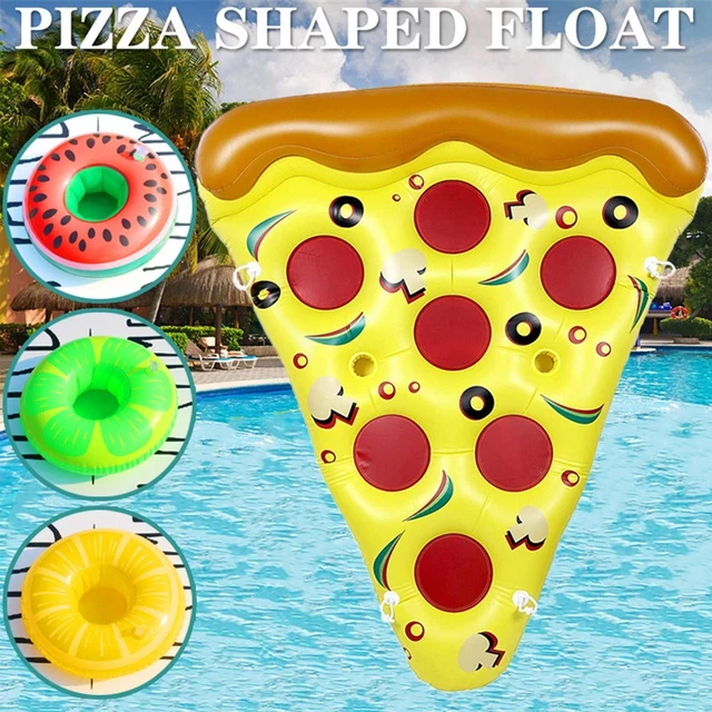 INFLATABLE PIZZA SLICE Pool Float Inflatable Pool Raft for Beach Men ...