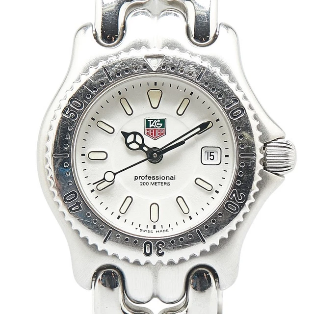 MONTRE TAG HEUER Cell Wg1312-0 à quartz cadran blanc en acier ...