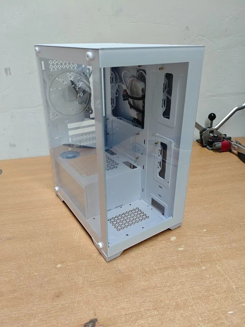 CIT RANGE WHITE Micro ATX Gaming PC Case Tower Case RGB LED Fans ...