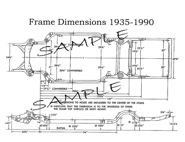 1973 BUICK RIVIERA NOS Frame Dimensions Front End Wheel Alignment Specs £9.58 - PicClick UK