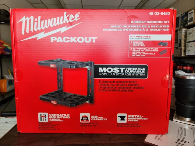 MILWAUKEE 48-22-8480 WALL-MOUNT Storage Racking Kit Packout New in Box ...