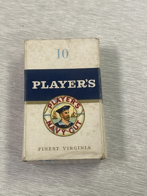 VINTAGE PLAYERS NAVY Cut 10 Cigarette Box Packet £4.99 - PicClick UK