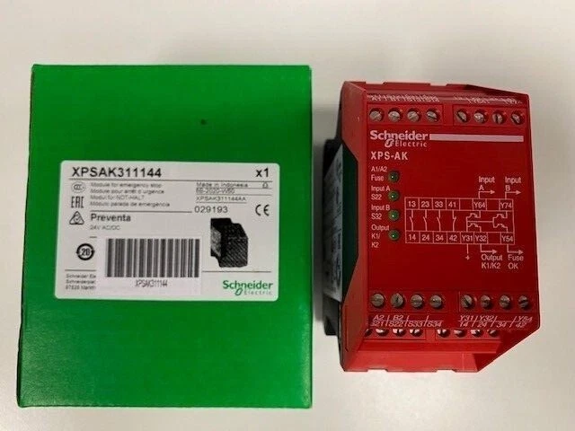 SCHNEIDER ELECTRIC DUAL Channel 24V ac/dc Safety Relay, 3 Safety ...