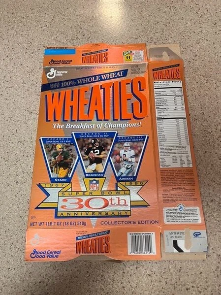 VINTAGE 1996 WHEATIES Cereal Box 30th Anniversary Collectors Edition ...