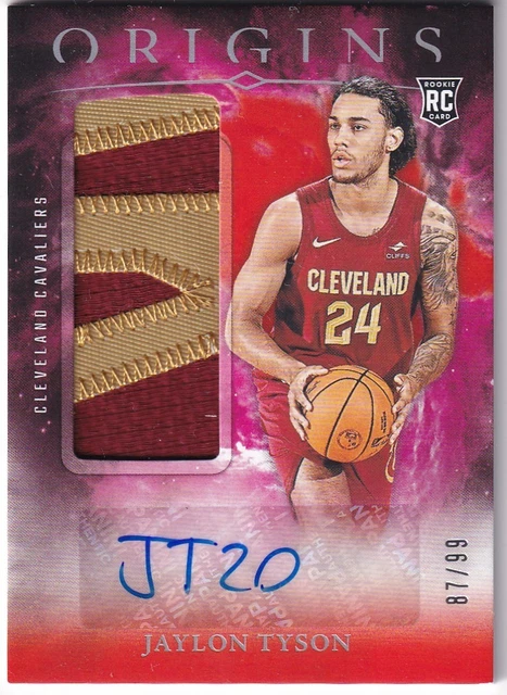 2024-25 PANINI ORIGINS NBA No. RJA-JTC Jaylon Tyson Novato Parche Auto ...
