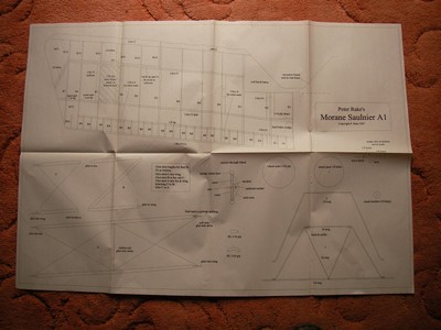 PETER RAKE PLANS of Morane Saulnier A1 a scale biplane model 44 ...