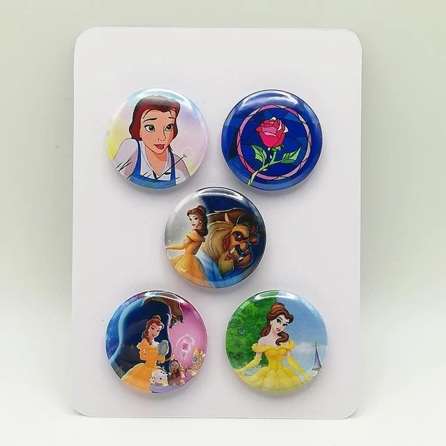 DISNEY BEAUTY AND the Beast button badges - New Home Crafted - 5x 25mm ...