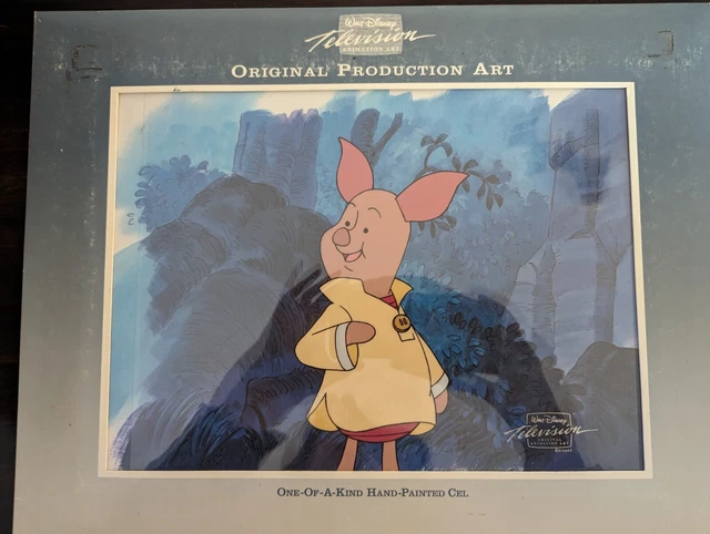 WINNIE THE POOH Original Production Cel Animation Art Disney Piglet Owl ...
