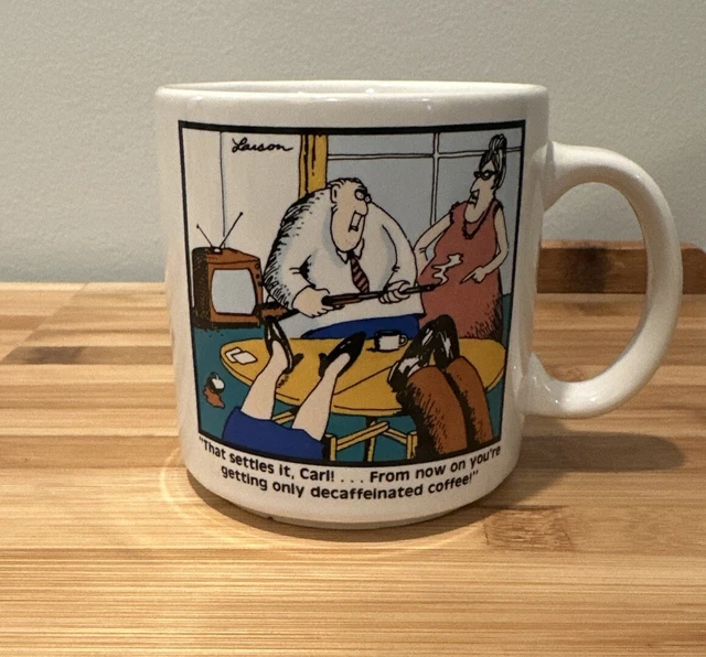 VINTAGE 1980 GARY Larson The Far Side That Settles It Carl Coffee Tea ...