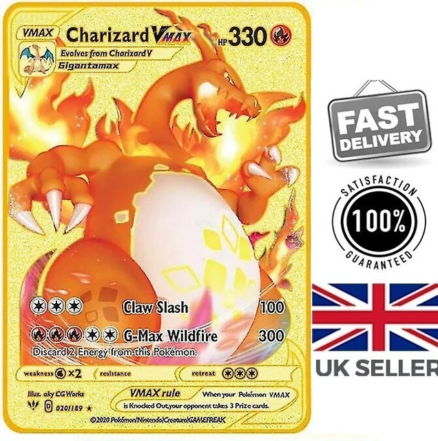 POKEMON METAL GOLD Card CHARIZARD VMAX HP 330 £7.75 - PicClick UK