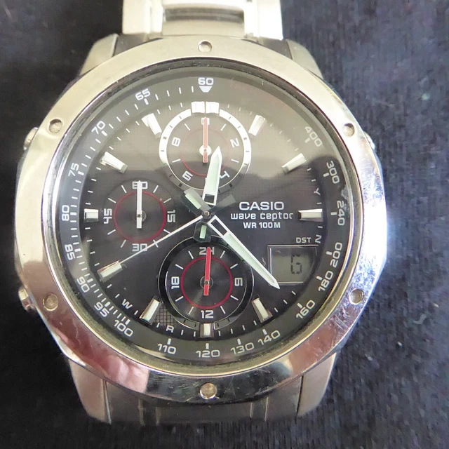 MEN'S CASIO WVQ-620 Wave Ceptor Tough Solar Dual time Chronograph £75. ...