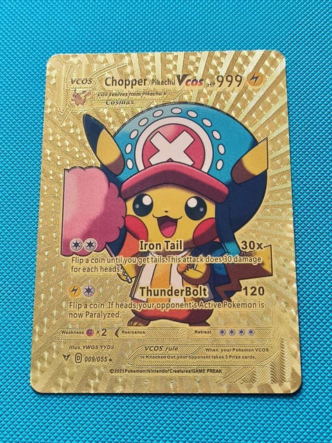 PIKACHU POKEMON LUFFY One Piece Op Cosplay Cards Holo Prism Manga Anime ...