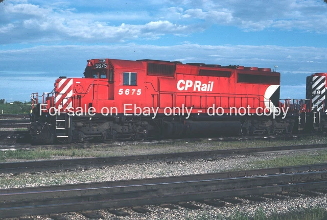 ORIGINAL SLIDE - CP Rail SD40-2 5675 - nice roster view - 1988 10/23 $3.00 - PicClick CA
