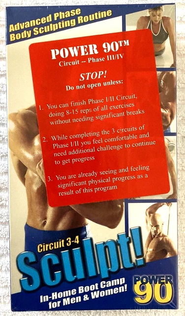 SCULPT! POWER 90 VHS Tape In-Home Boot Camp For Men Women Circuit 3-4 ...