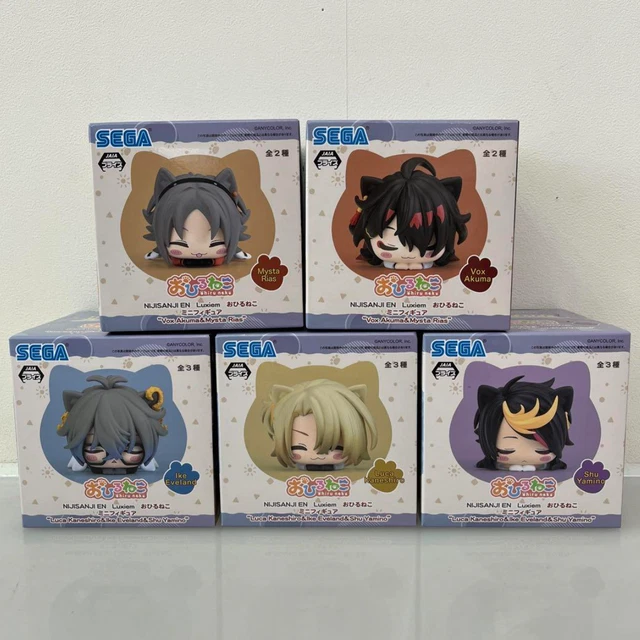 NIJISANJI EN LUXIEM Ohiruneko Cat Mini Figure Vox & Mysta & Luca & Ike ...