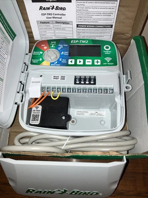 RAIN BIRD ESP-TM2 12 zone Irrigation System Outdoor Controller - White ...