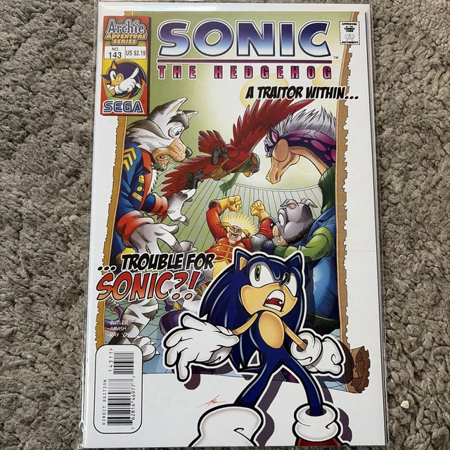 SONIC THE HEDGEHOG issue 143 Archie Comic series Rare Collectable Sega ...
