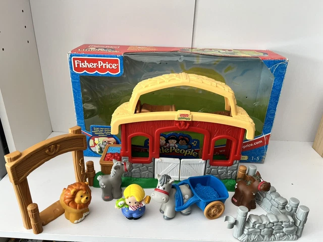 VINTAGE FISHER PRICE Little People 2003 Farm Stable Playset - Sounds ...