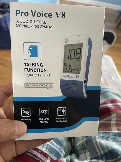 PRO VOICE V8 Blood Glucose Monitoring System $30.00 - PicClick