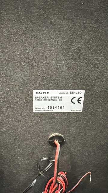 SONY SPEAKER SYSTEM 6 Ohms Model SS-L50 £19.99 - PicClick UK