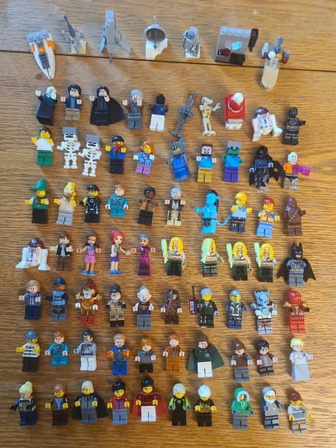 LEGO MINIFIGURES LOT Of 70 Plus 7 Star Wars Advent Calendar Mini Builds ...