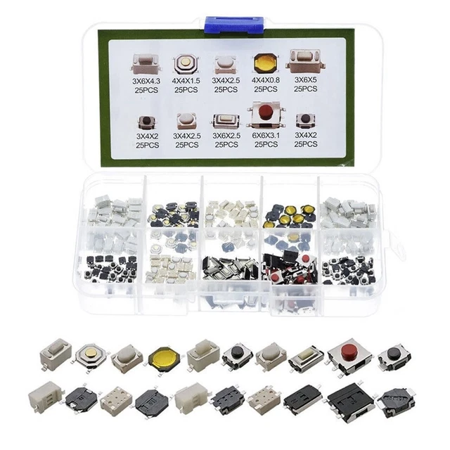 KIT BOUTON-POUSSOIR TACTILE design compact interrupteur t l commande bouton-po EUR 12,46 ...