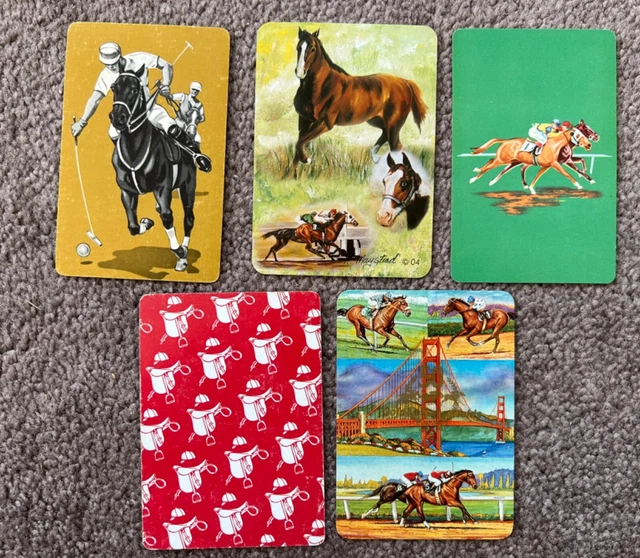 ORIGINAL SWAP PLAYING cards horses horse jumping racing jockey polo EUR ...