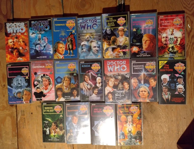 18 DOCTOR WHO BBC VHS Tapes Job Lot Peter Davison Era £52.72 - PicClick UK