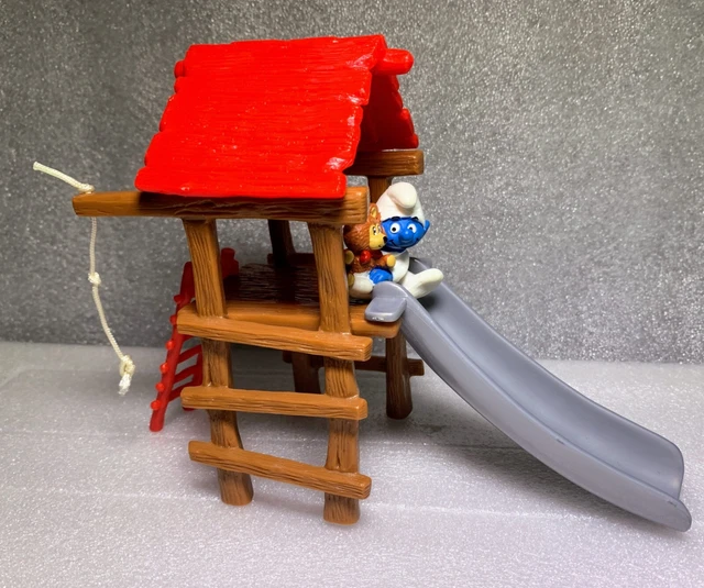 SMURFS 40713 PLAYGROUND Playset Slide Vintage Schleich Smurf Toy ...
