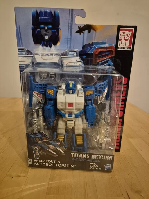 TRANSFORMERS TITANS RETURN Deluxe Autobot Topspin Brand New On Card £73 ...