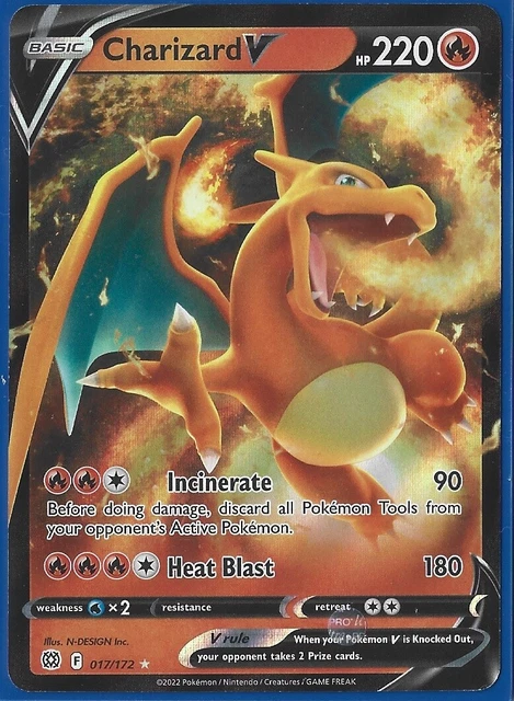 CHARIZARD V 017/172 POKEMON SWSH09: BRILLIANT STARS ULTRA RARE NM/M ...