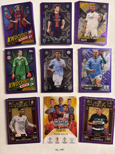 TOPPS - UEFA CL Match Attax EXTRA 2024/2025 (24/25) - Purple Parallel Cards £8.06 - PicClick UK