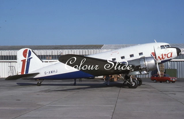 INTRA AIRWAYS DOUGLAS DC-3 G-AMHJ, July 1979, Colour Slide, Aviation ...