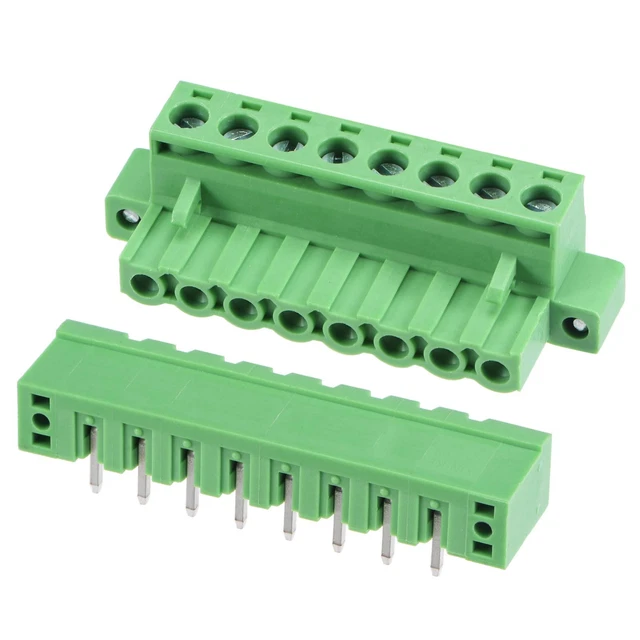 PCB MOUNT SCREW Terminal Block 5.08mm Pitch 8 Pin 10A Plug-in 5 Set $13 ...
