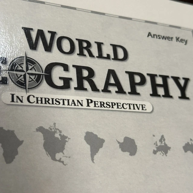 ABEKA WORLD GEOGRAPHY In Christian Perspective Answer Key 2nd Edition £ ...