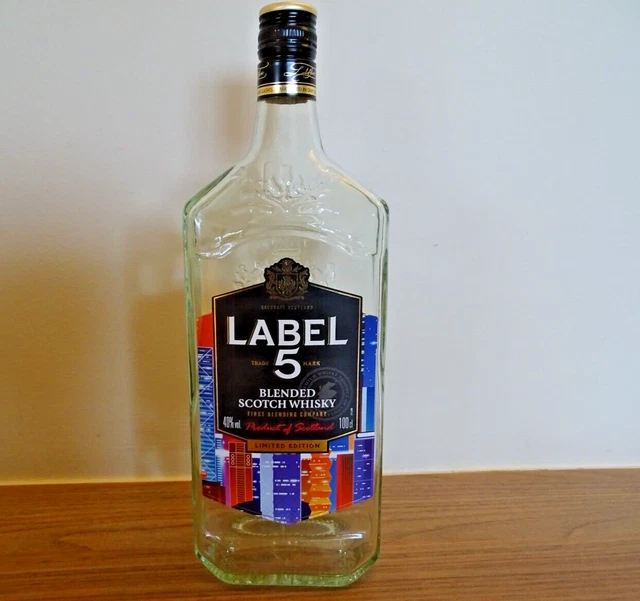LABEL 5 BLENDED SCOTCH WHISKY EMPTY 1 LITRE LIMITED EDITION BOTTLE 1st ...