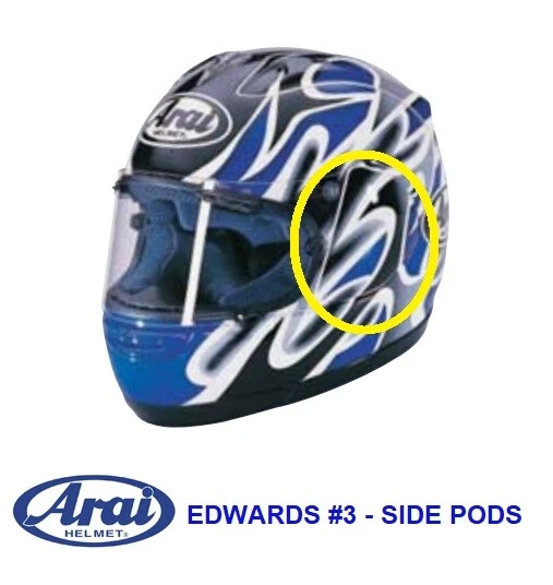 GENUINE #ARAI RARE Side Pods + Base Plates - Colin Edwards #3 - £29.99 ...