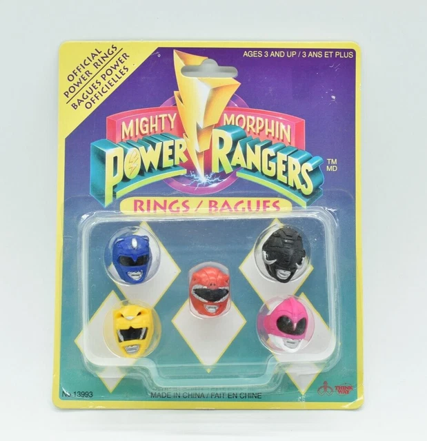 MIGHTY MORPHIN POWER Rangers - OFFICIAL POWER RINGS SET OF 5, 1994, New ...