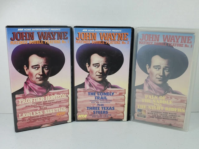 JOHN WAYNE VHS Lot Matinee Double Feature #1,2,3 NTA £13.96 - PicClick UK