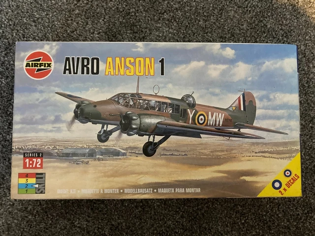 AIRFIX 1/72 SCALE Avro Anson 1 model kit, complete with decals, bagged ...