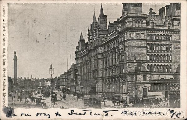 MERSEYSIDE ENGLAND 1905 Liverpool London & North Western Hotel,Lime ...